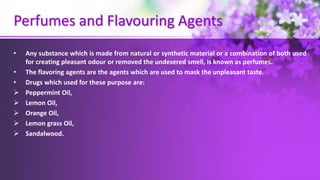Perfumes and flavouring agents | PPTX | Perfume and Fragrance | Beauty
