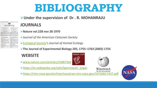 Spermaceti organ :In Sperm whale | PPTX | Chemistry | Science