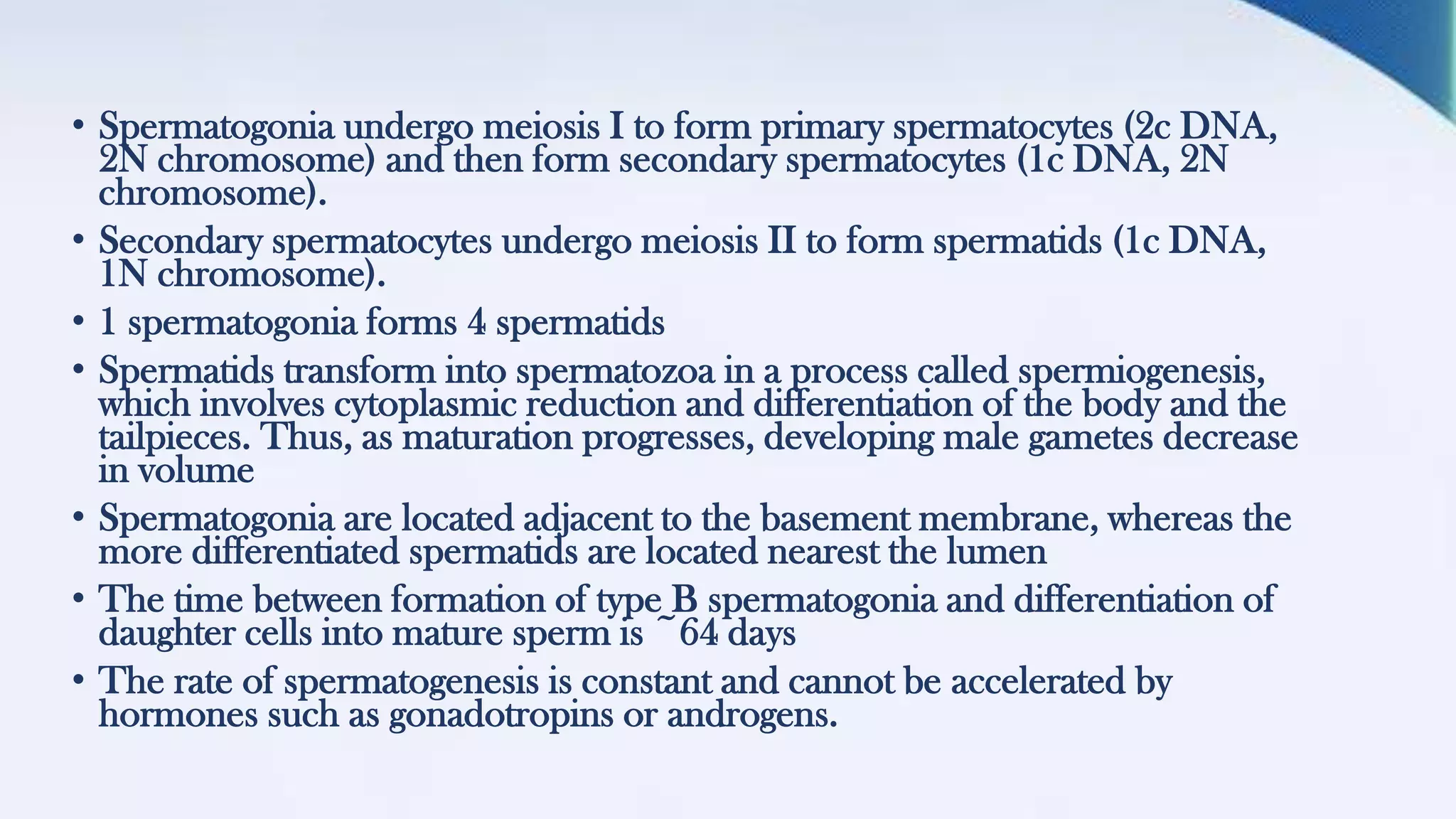 Spermatogenesis Physiology I Spermatogenesis Vs oogenesis I ...