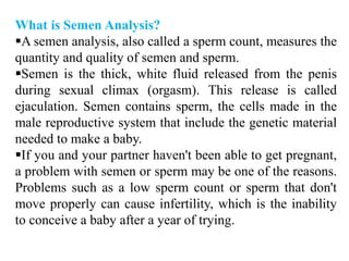 Rapid Test for Semen Analysis:Sperm Count | PPTX
