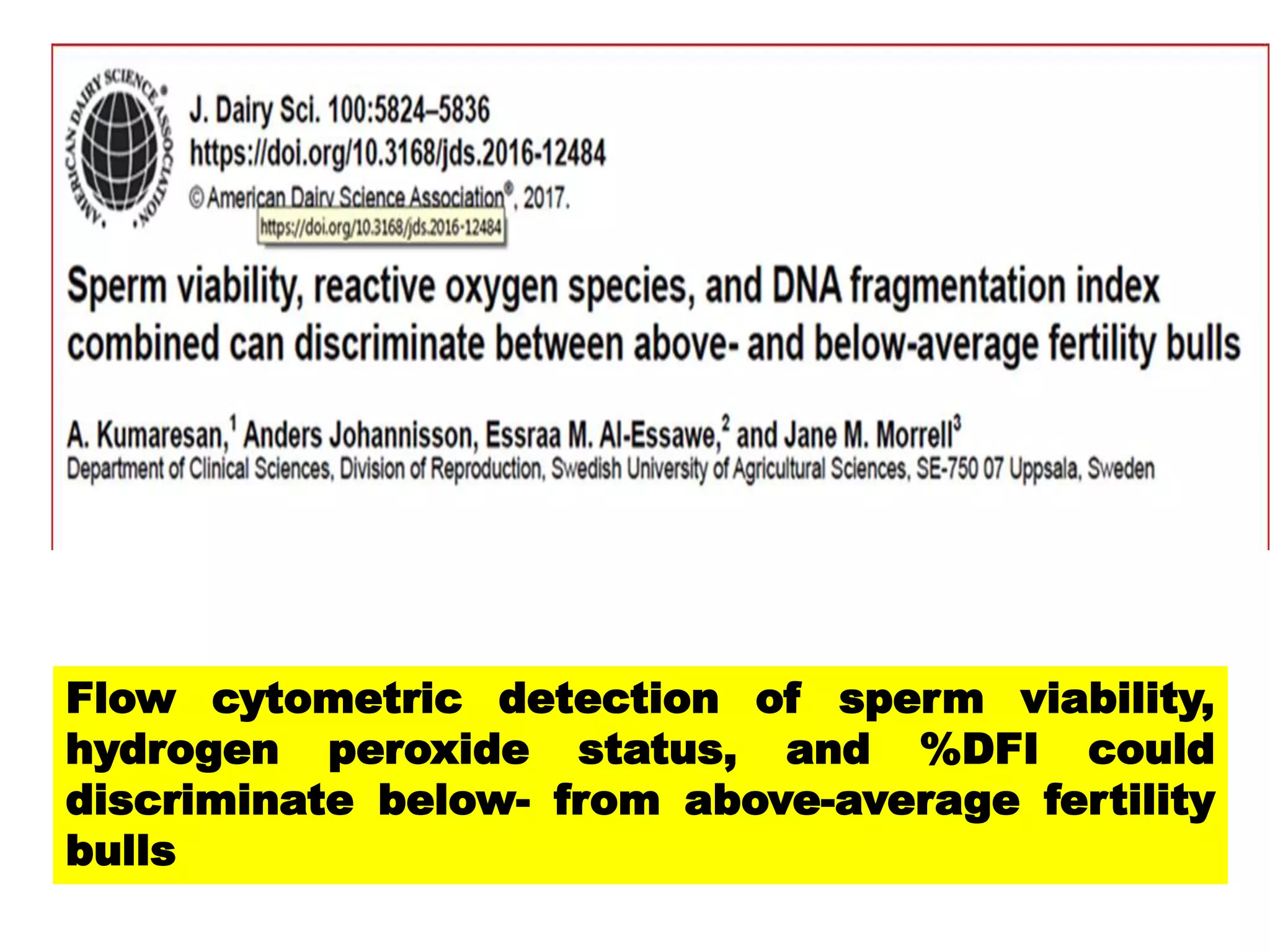 Sperm DNA fragmentation, Mechanism of origin and its effect on fertility | PPTX | Infertility ...