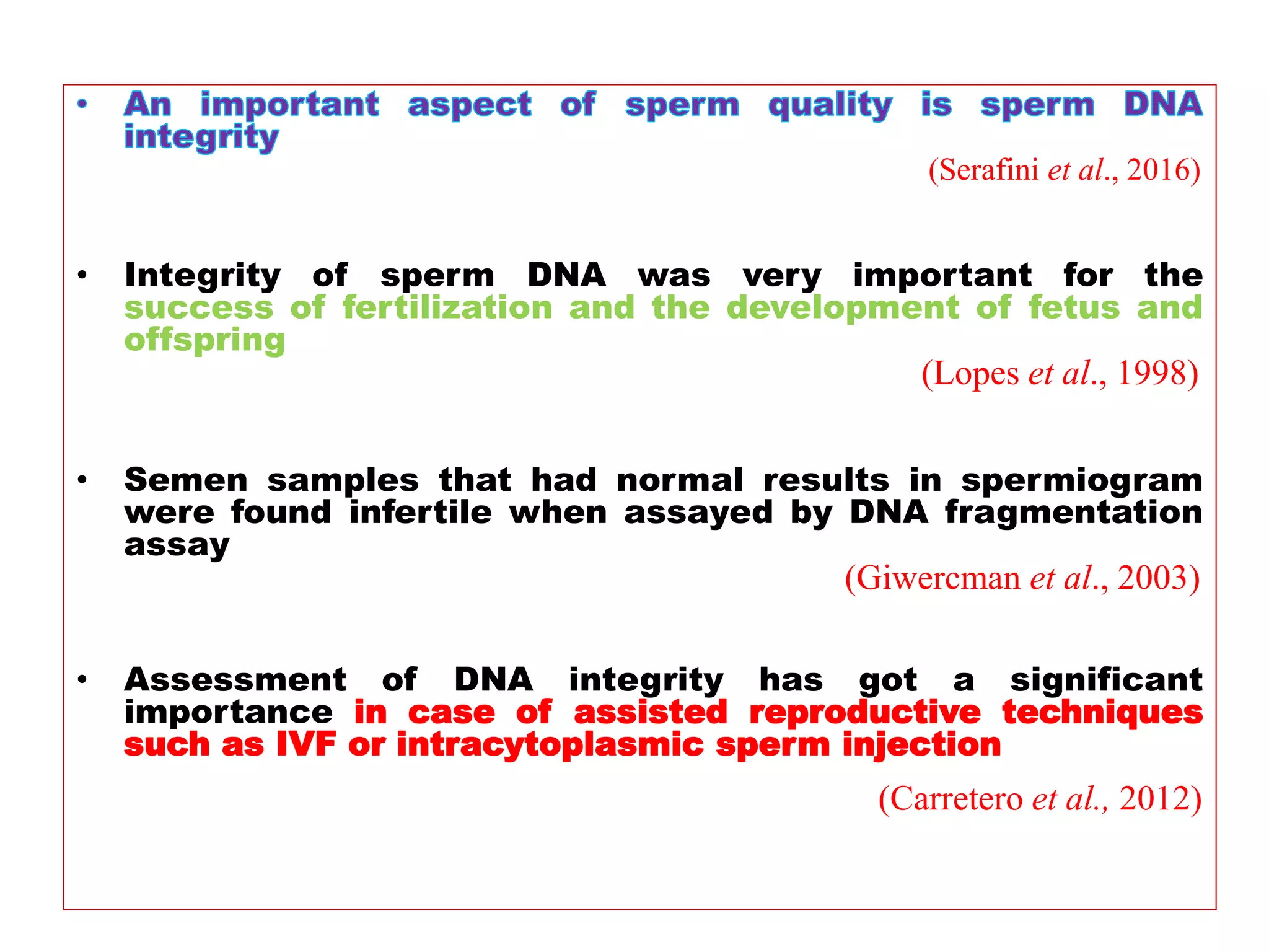 Sperm DNA fragmentation, Mechanism of origin and its effect on ...