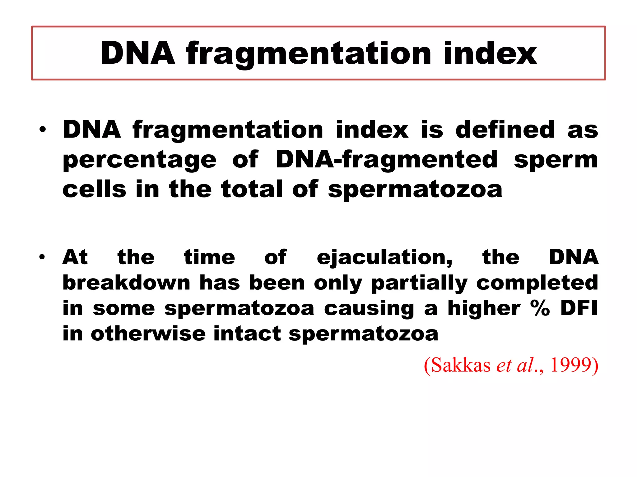 Sperm DNA fragmentation, Mechanism of origin and its effect on fertility | PPTX | Infertility ...