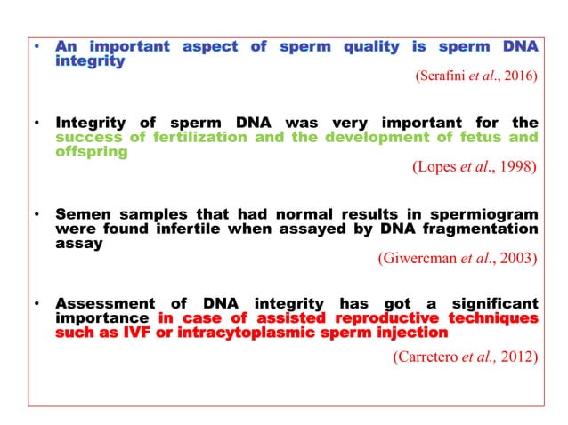 Sperm DNA fragmentation, Mechanism of origin and its effect on fertility | PPTX | Infertility ...