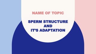 Sperm Structure and its adaptation .pptx