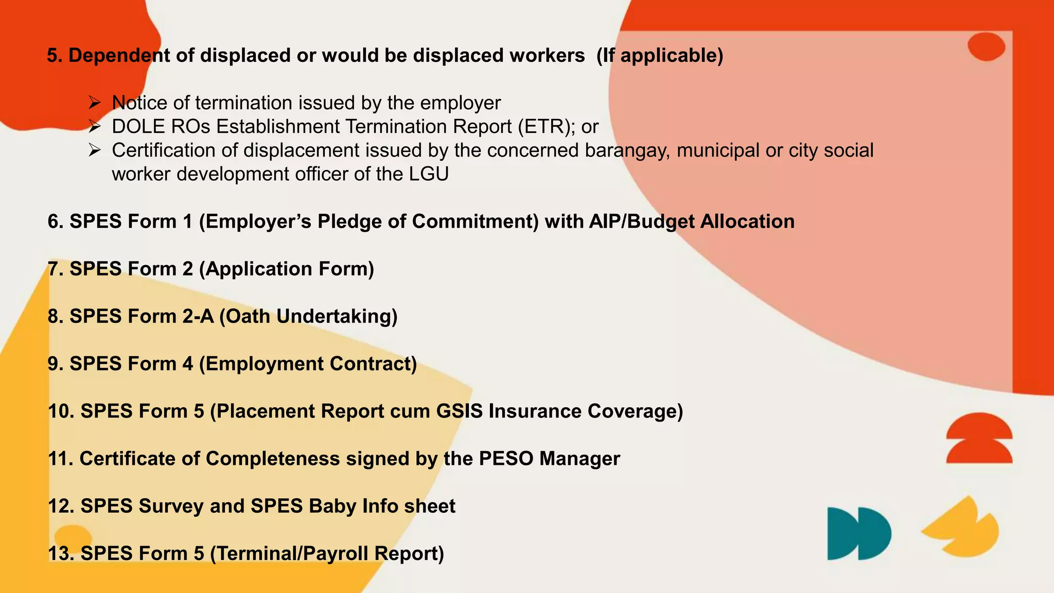 SPES FORMS AND IMPLEMENTATION REMINDERS (1).pptx