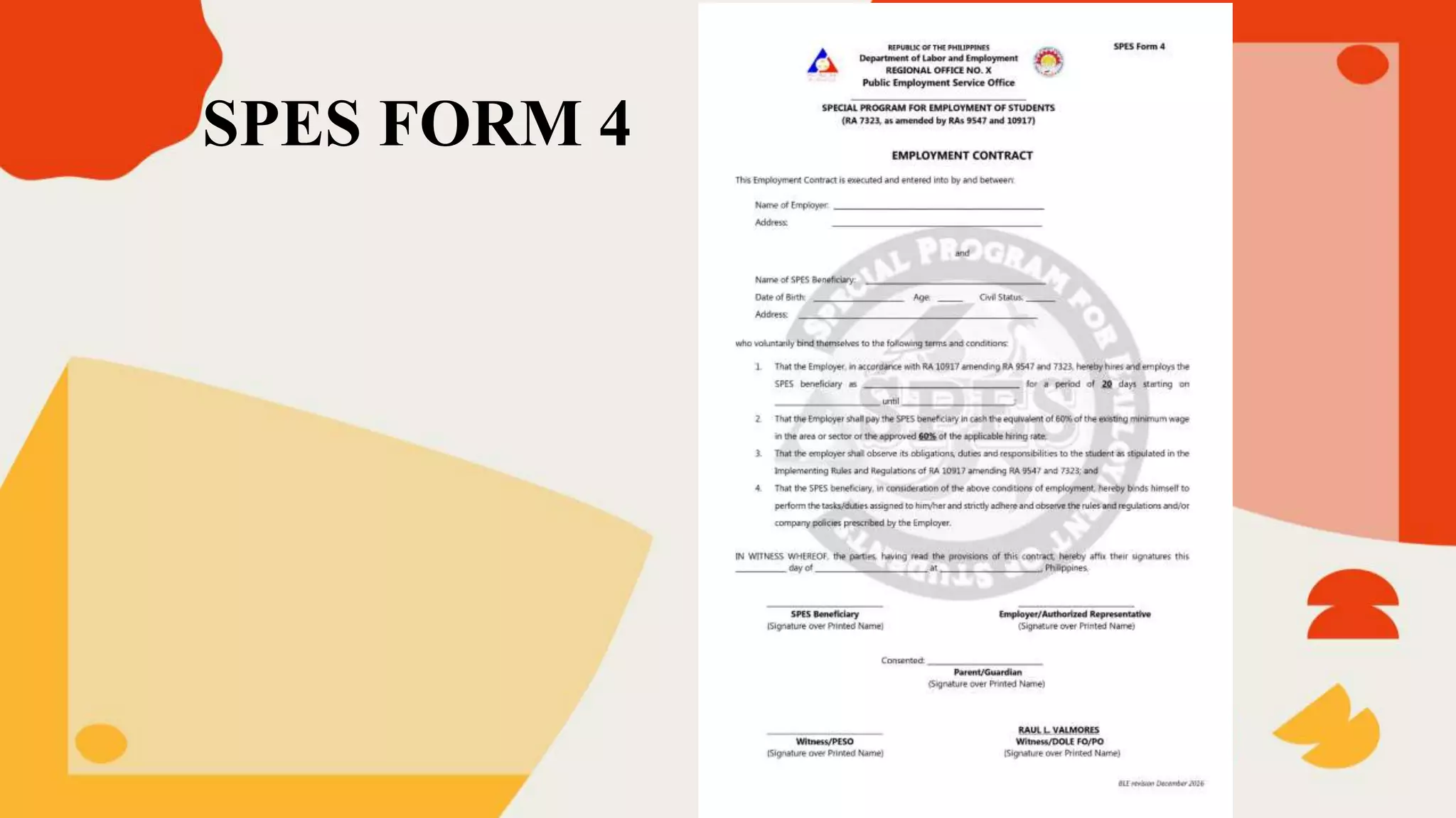 SPES FORMS AND IMPLEMENTATION REMINDERS (1).pptx