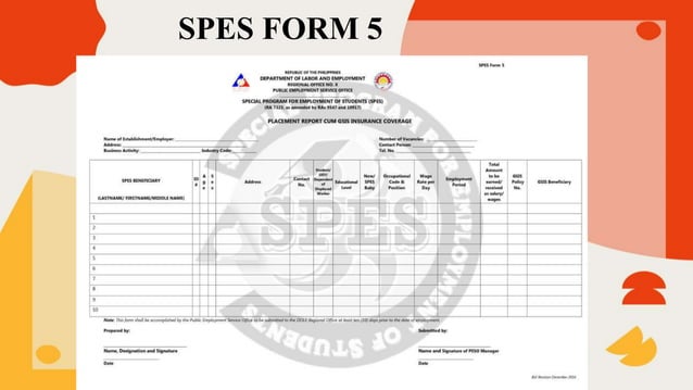 SPES FORMS AND IMPLEMENTATION REMINDERS (1).pptx | Government Support ...