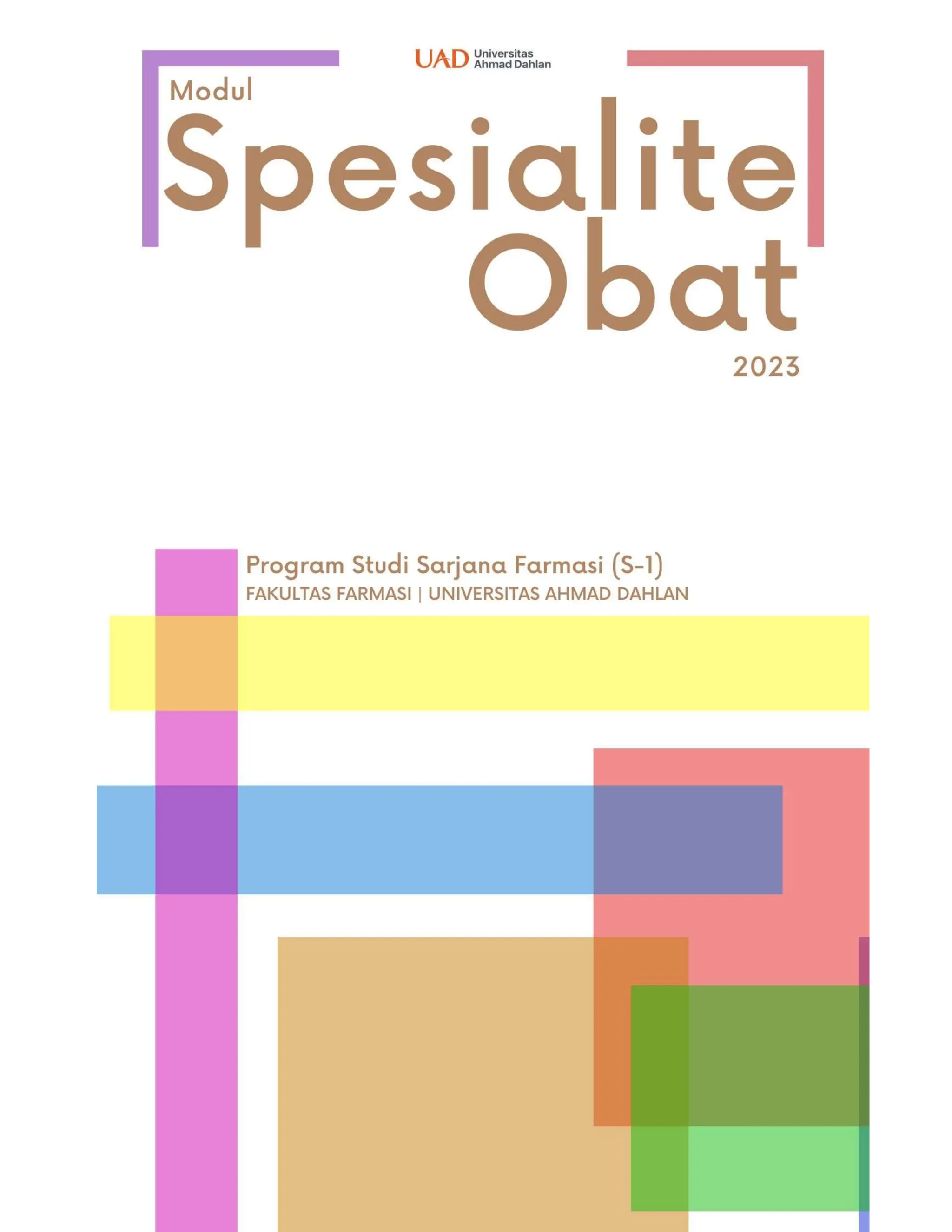 Spesialite obat untuk mahasiswa sarjana farmasi | PDF