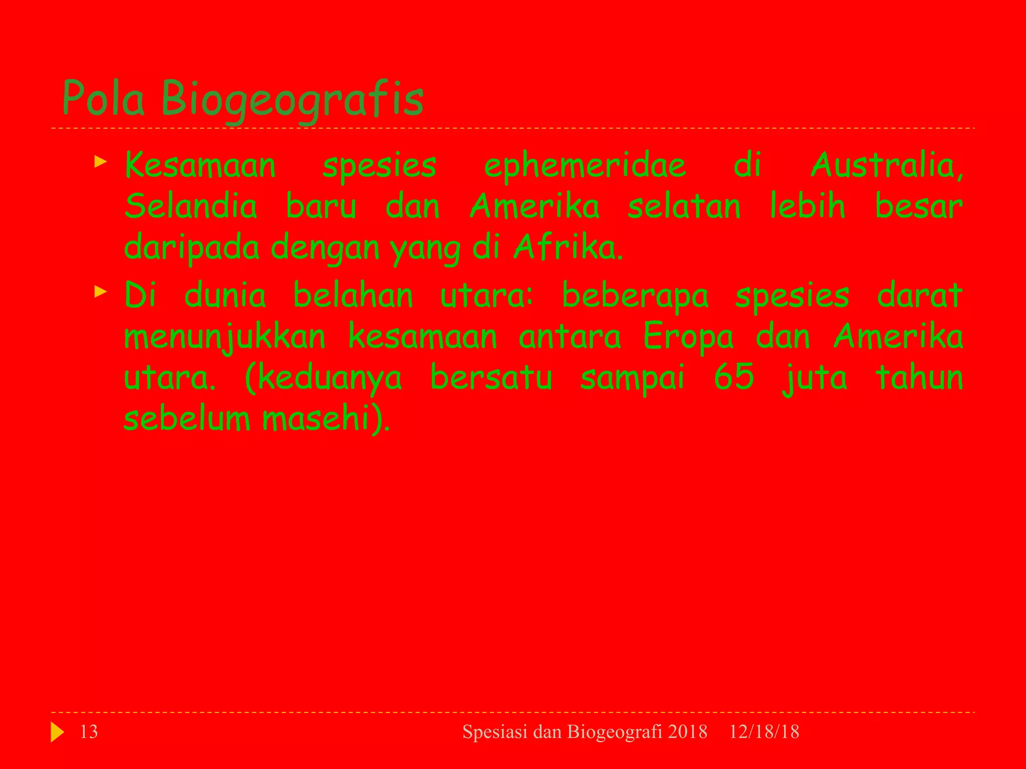 Spesiasi dan biogeografi | PPT
