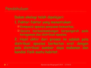 Spesiasi dan biogeografi | PPT