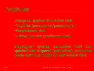 Spesiasi dan biogeografi | PPT