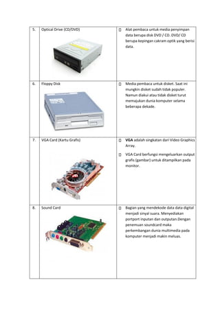 Spesifikasi hardware | PDF