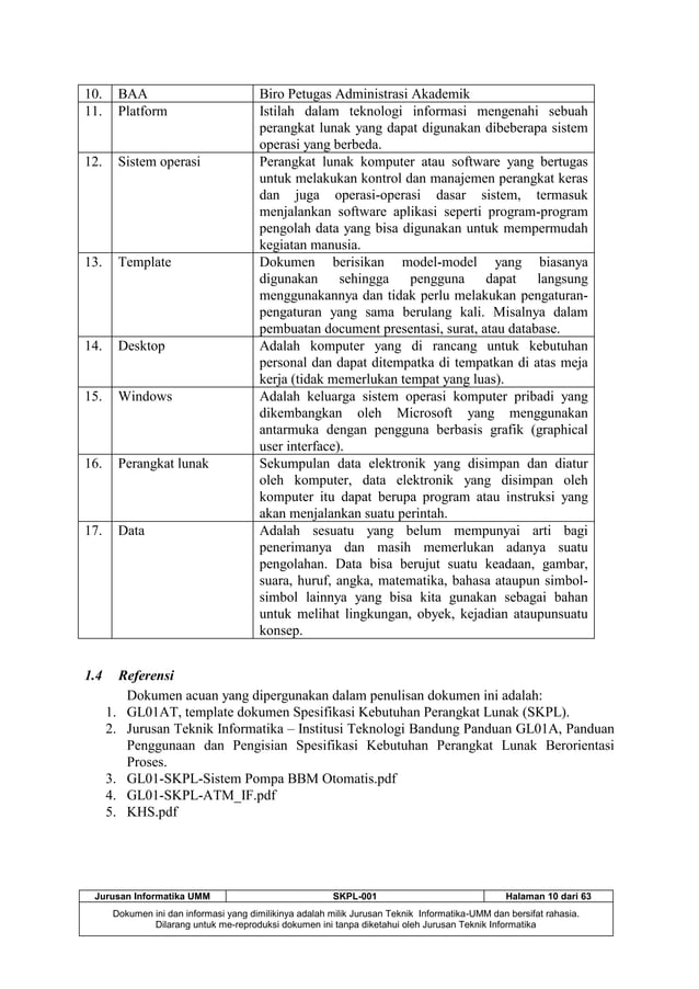 Spesifikasi kebutuhan perangkat lunak sistem akademik kartu hasil studi ...