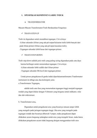 KOMPONEN GARDU INDUK | DOCX