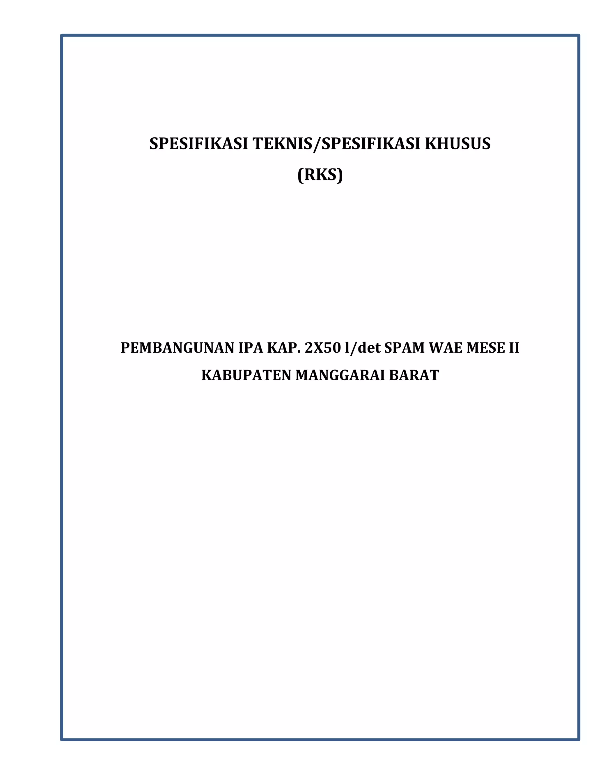 Spesifikasi teknis khusus ipa kap. 2x50 ldet | PDF