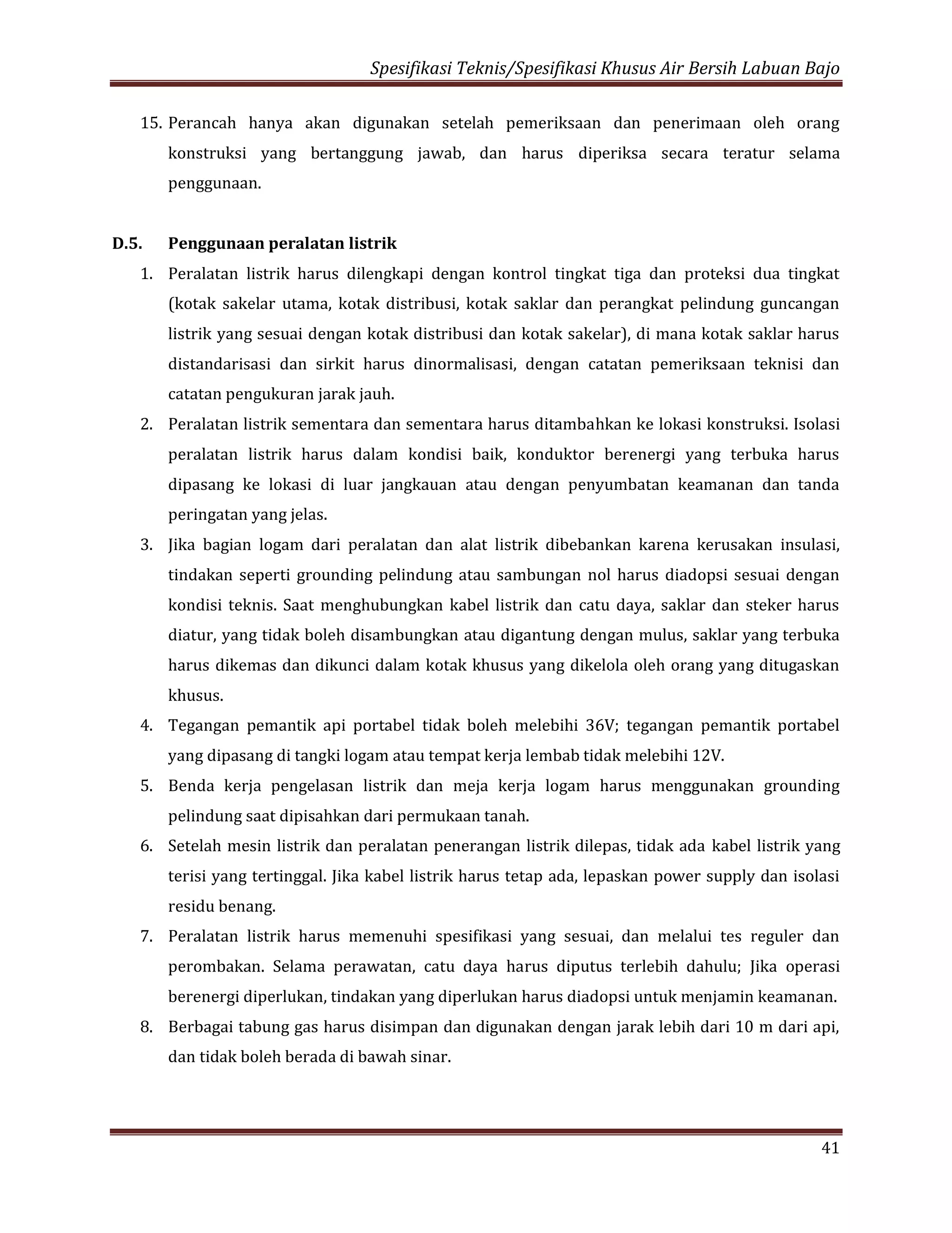 Spesifikasi teknis khusus ipa kap. 2x50 ldet | PDF