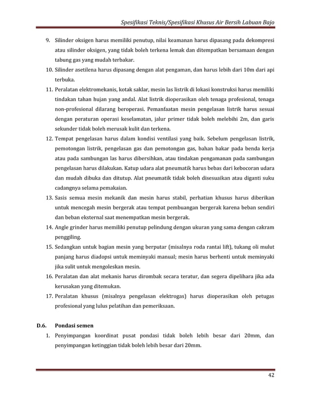 Spesifikasi teknis khusus ipa kap. 2x50 ldet | PDF