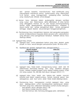 Spesifikasi teknis tpa morowali | PDF