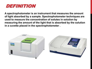 Spectrophotometer introducing | PPTX