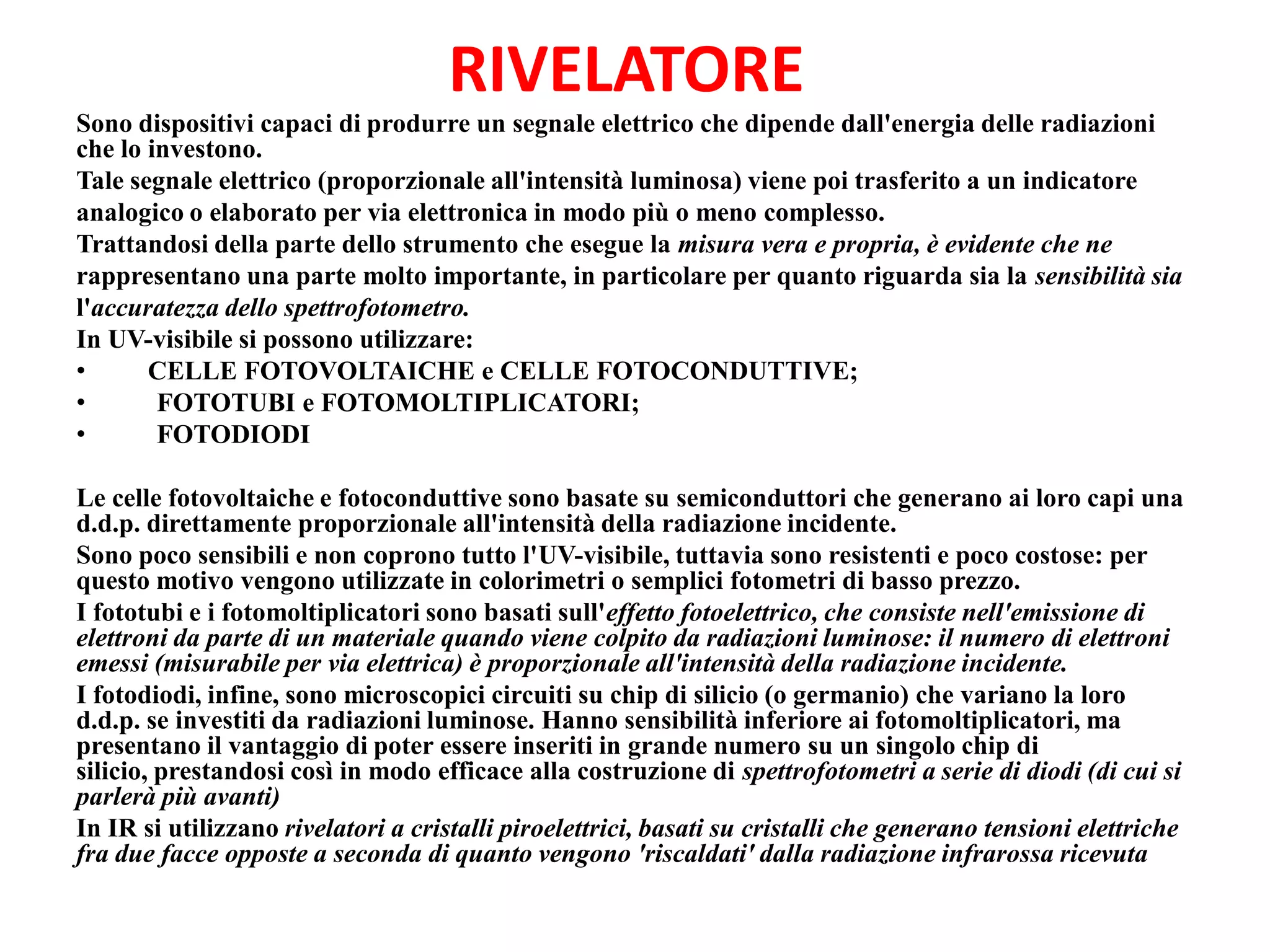 Spettrofotometro UV-visibile | PPTX