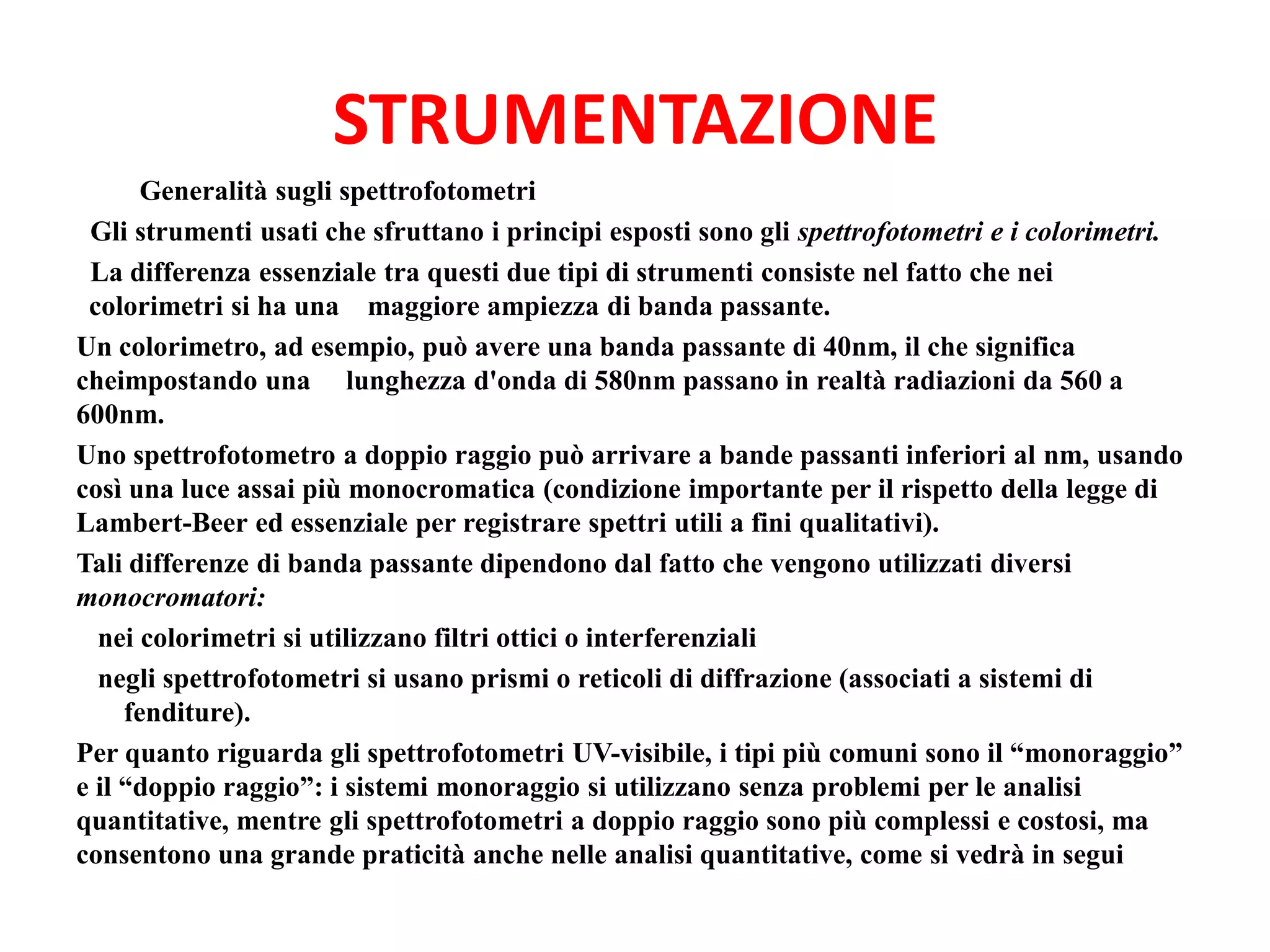 Spettrofotometro UV-visibile | PPTX