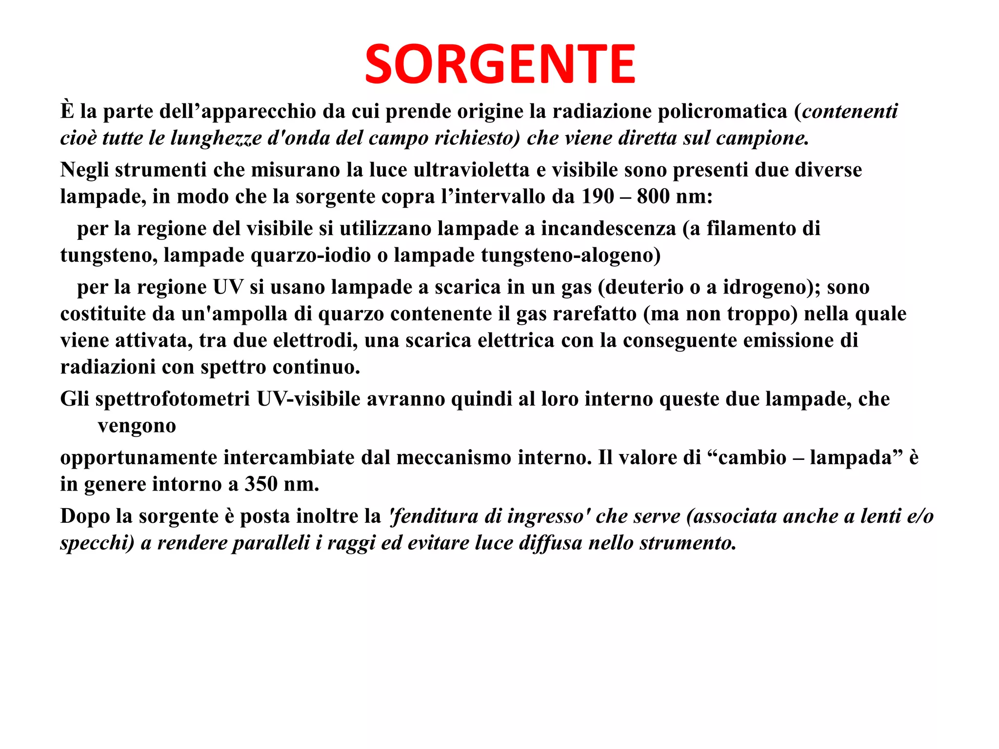 Spettrofotometro UV-visibile | PPTX