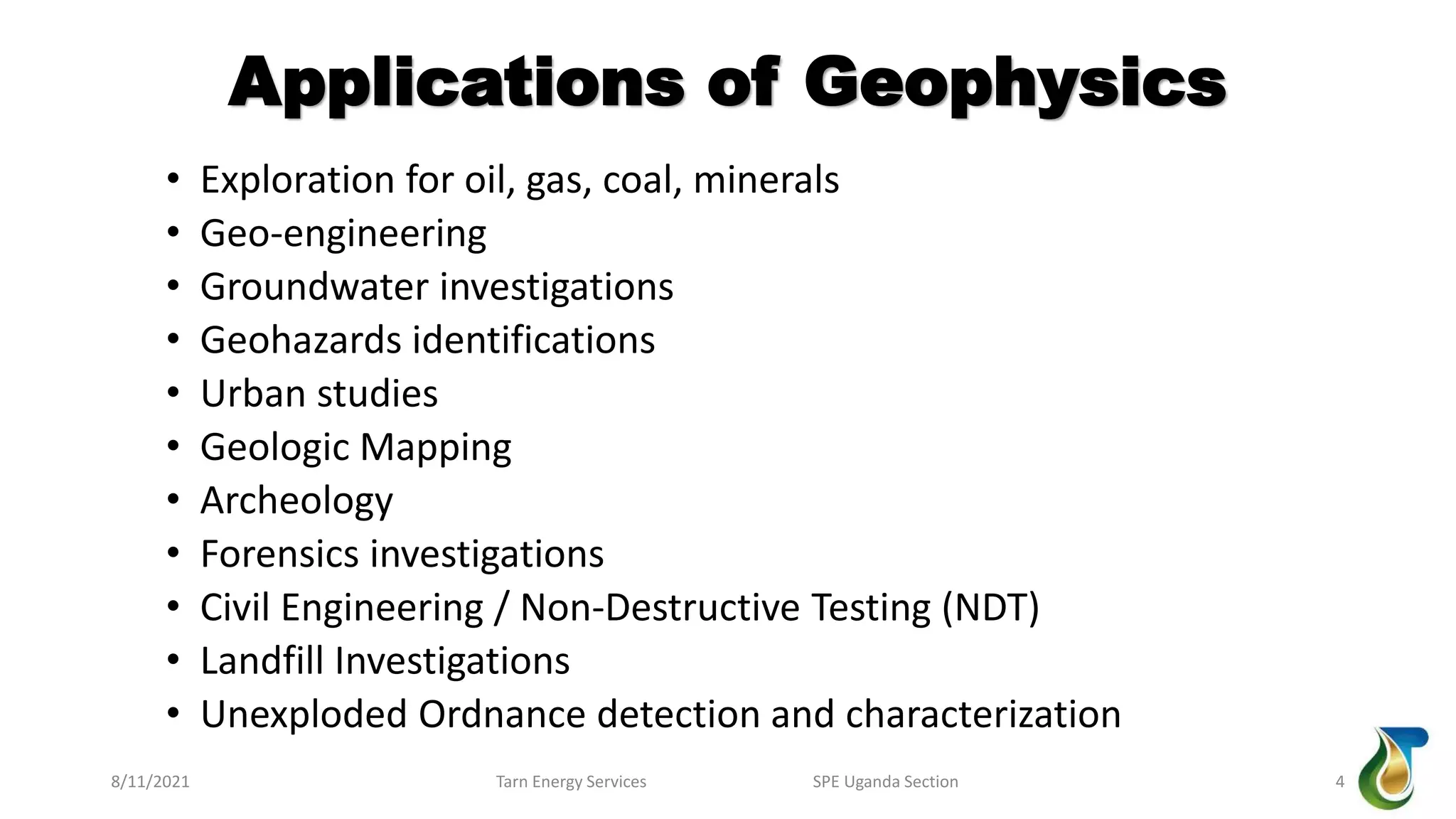 Role of Geophysics in the Oil and Gas Industry | PPTX