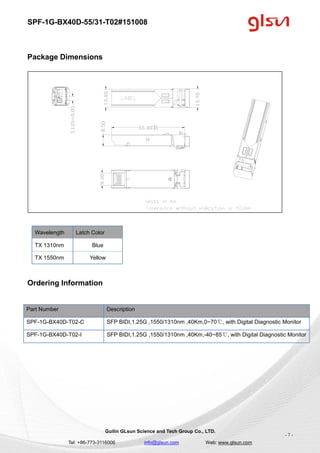 spf-1g-bx40d-1550nm-1310nm-40km-bidi-fiber-optic-transceiver-151008.pdf | Computer Peripherals ...