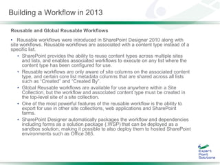 SharePointFest 2013 Washington DC - WF 204 - Build scalable SharePoint 2013 Staged Workflows to ...