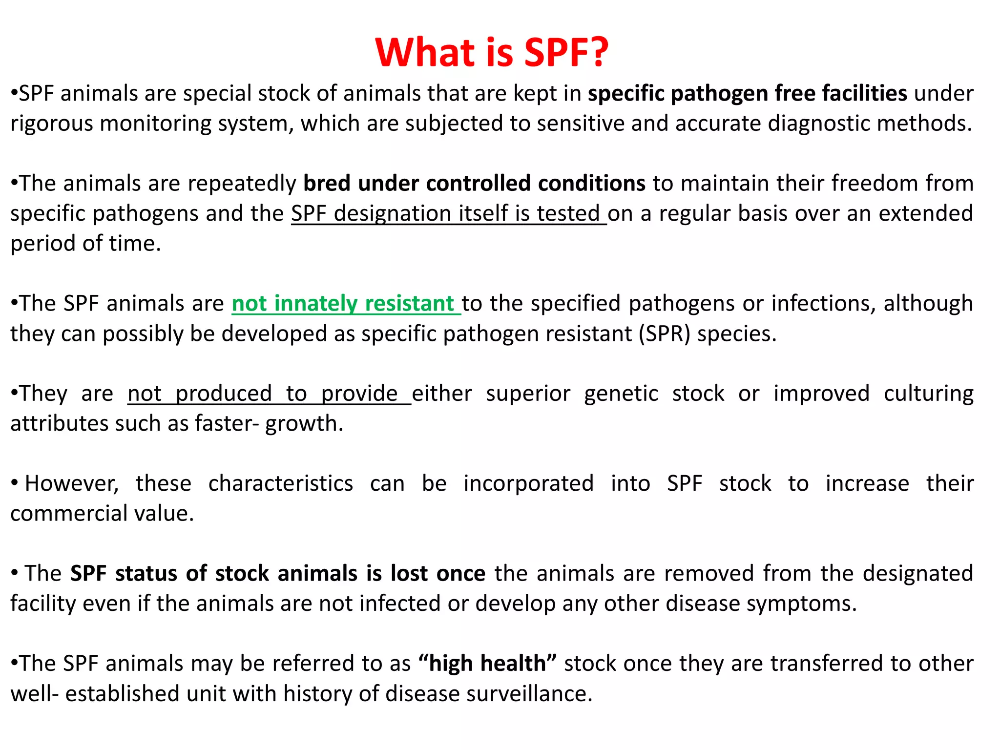 SPECIFIC PATHOGEN FREE ANIMAL | PPTX