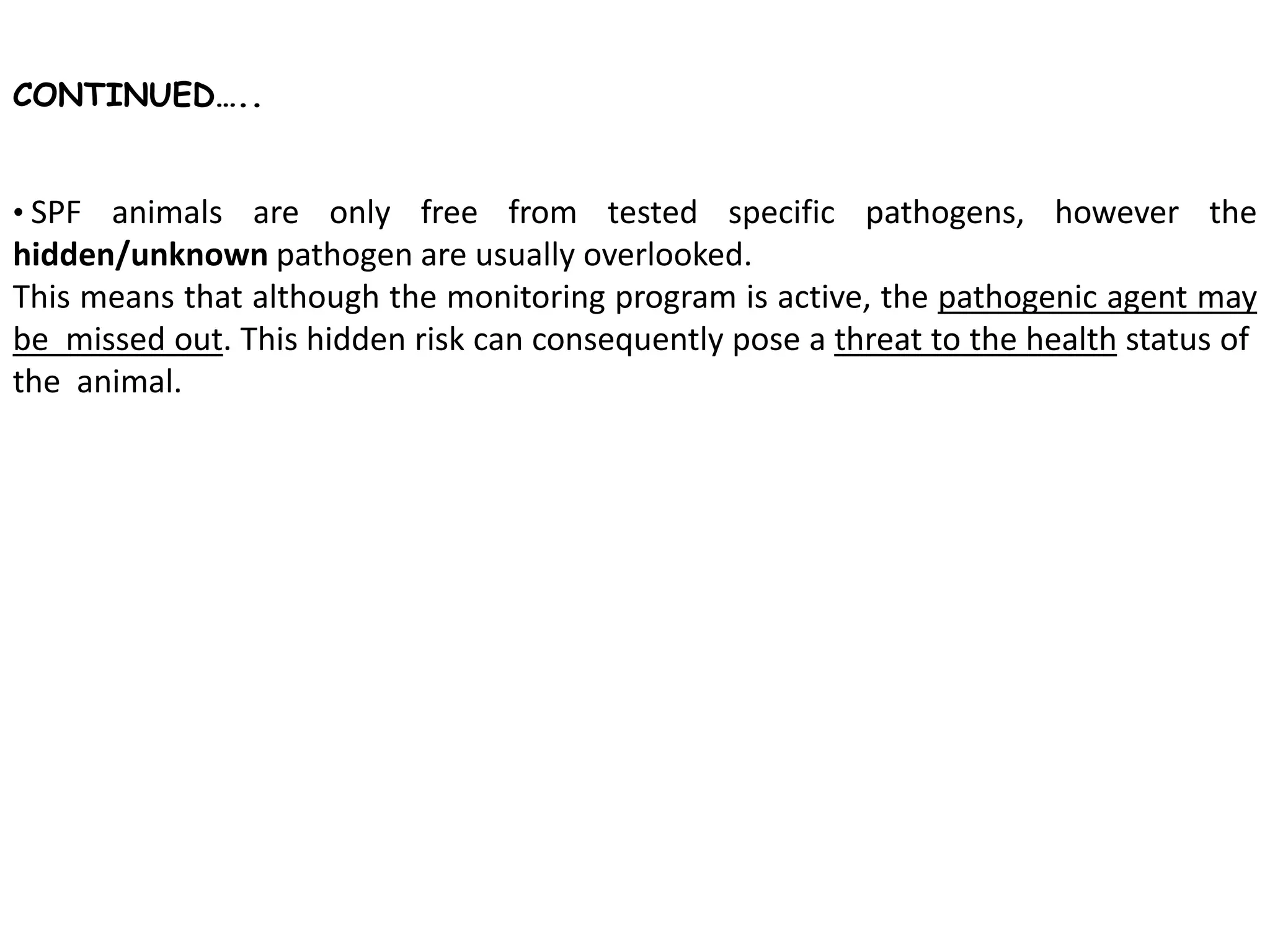 SPECIFIC PATHOGEN FREE ANIMAL | PPTX