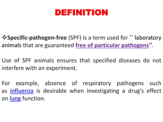 SPECIFIC PATHOGEN FREE ANIMAL | PPTX