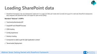 SPFx Webinar Loading SharePoint data in a SPFx Webpart | PPTX | Web Development | Internet