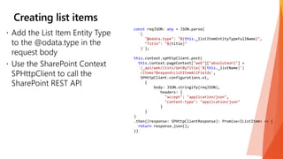 SPFx working with SharePoint data | PPTX