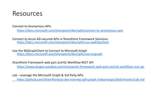 Leveraging APIs from SharePoint Framework solutions | PPT