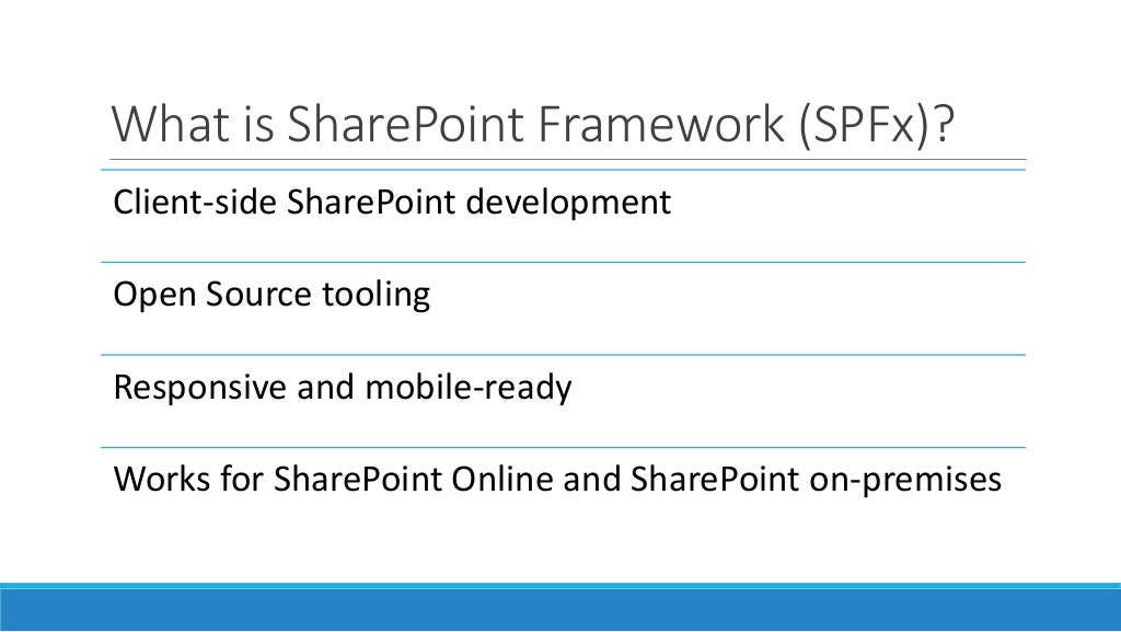 Spfx Sharepoint Framework
