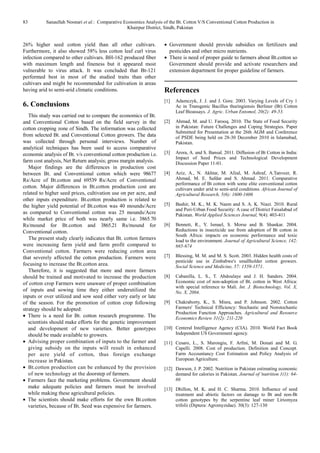 Spg bt cotton vs conventional | PDF