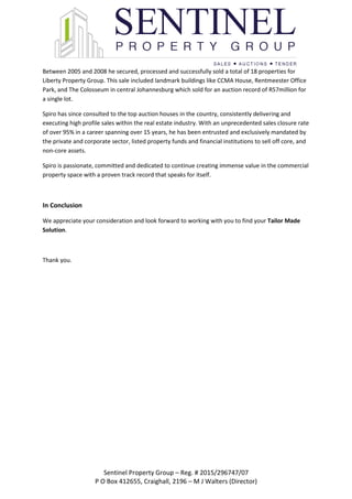 Sentinel Property Group Corporate Profile | PDF