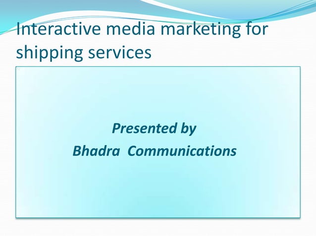 shipping portal presentation | PPT