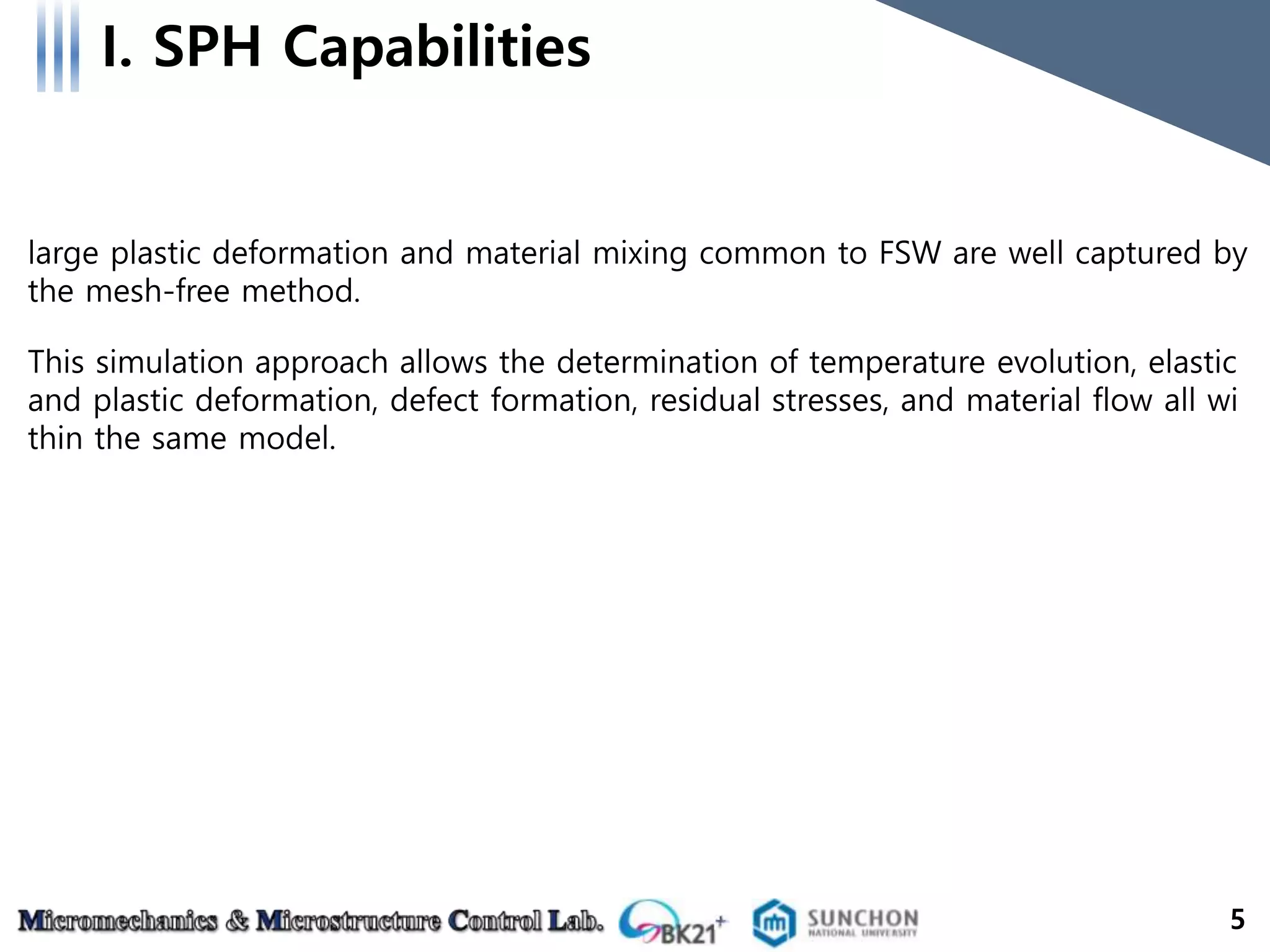 Meshfree Simulation Of Friction Stir Welding Process Pptx Physics Science