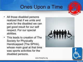 The Society For Physically Handicapped, Ahmedabad - History | PPT