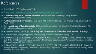 Solar thermal walls (Trombe ,water and trans walls) | PPTX