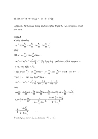 Số phức và lượng giác | PDF