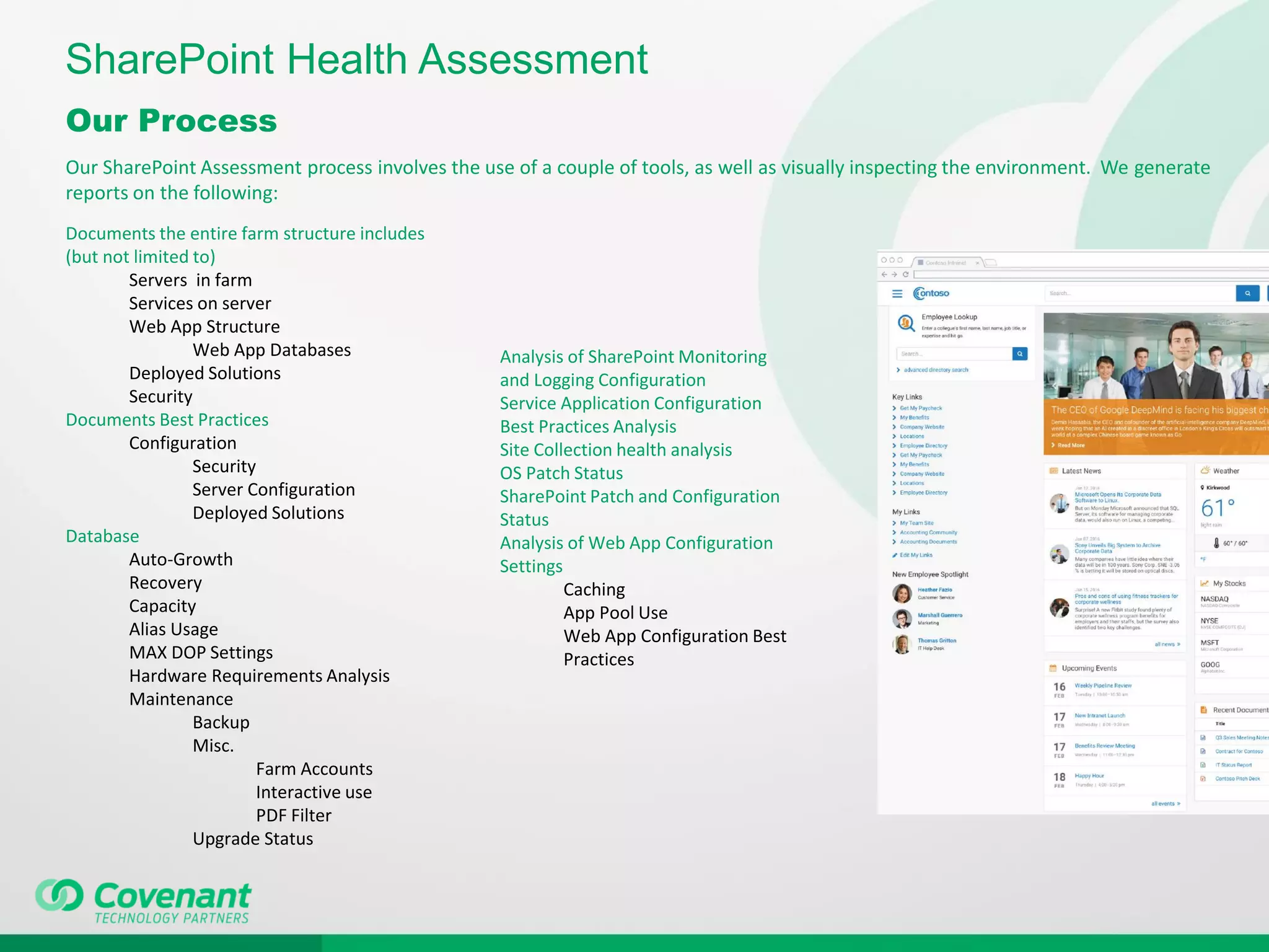 Covenant SharePoint Health Assessment | PPT
