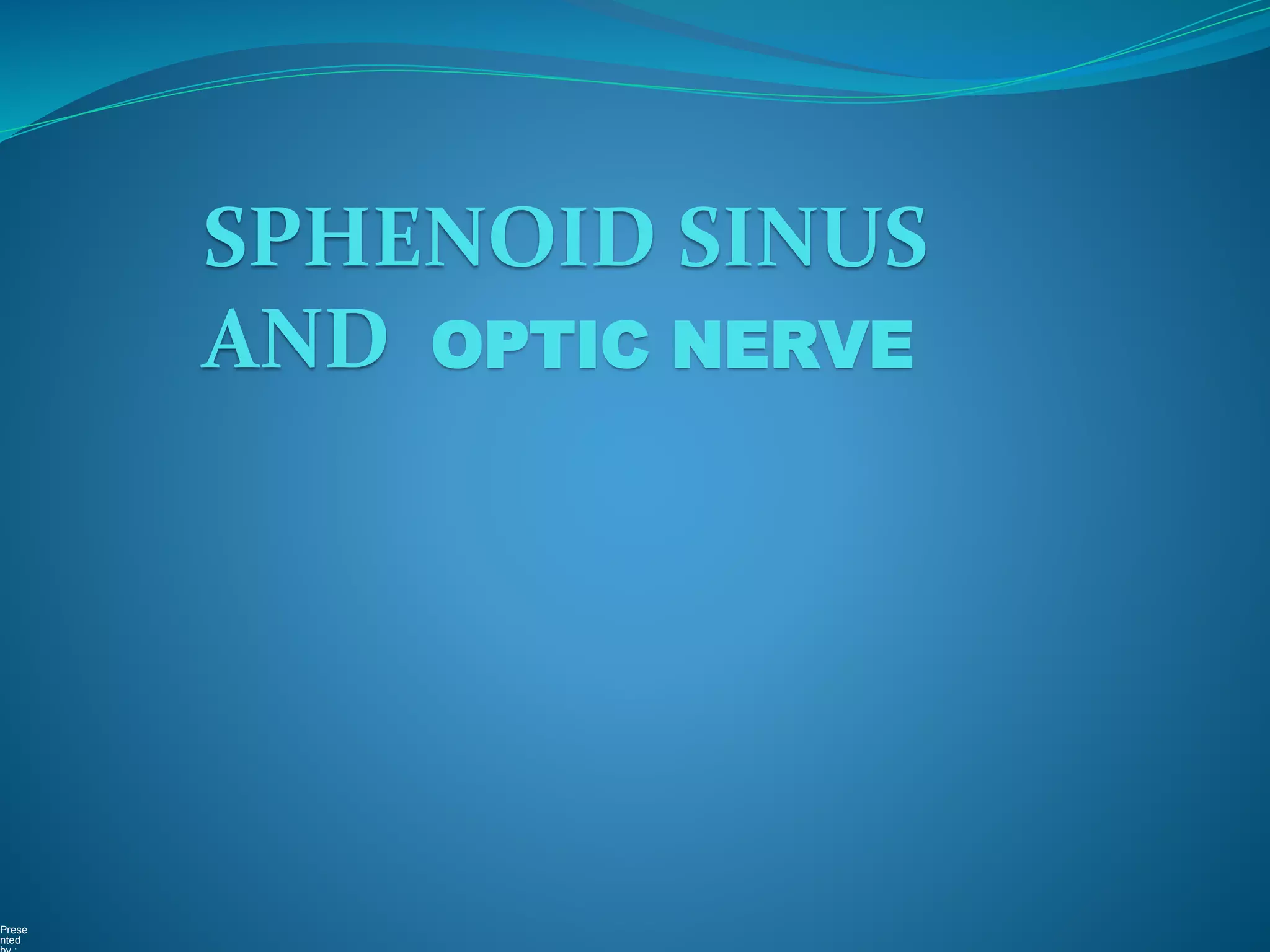 Sphenoid sinus and optic nerve | PPTX