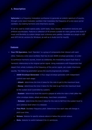 Spherator FM VST VST3 Audio Unit: 4 Operator Frequency Modulation ...