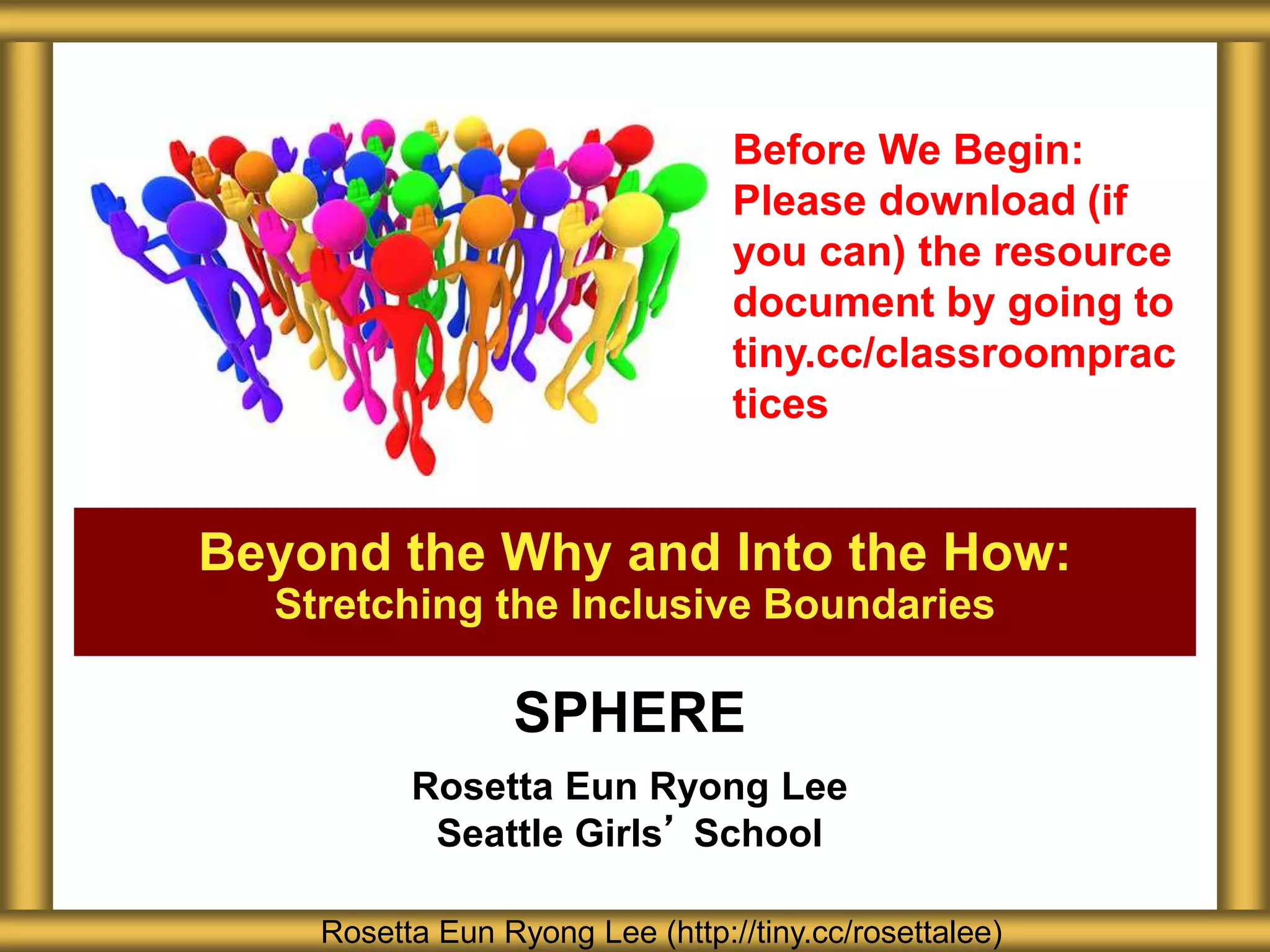 SPHERE Inclusive Classroom Practices | PPT
