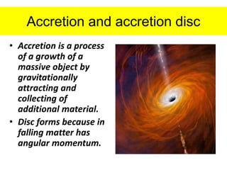 Spherical accretion in black hole | PPTX