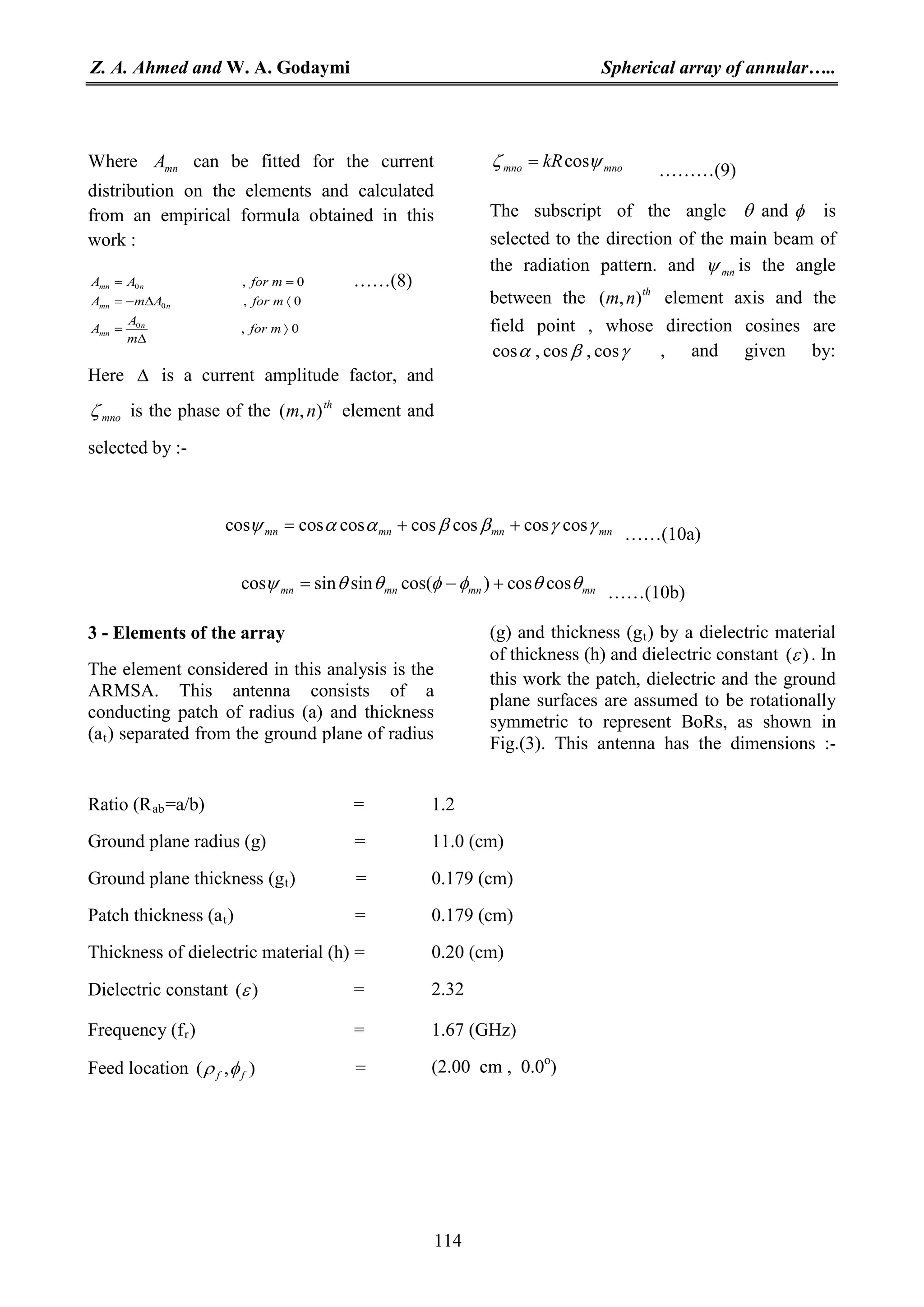 Spherical array of annular ring microstrip antennas | PDF | Physics | Science